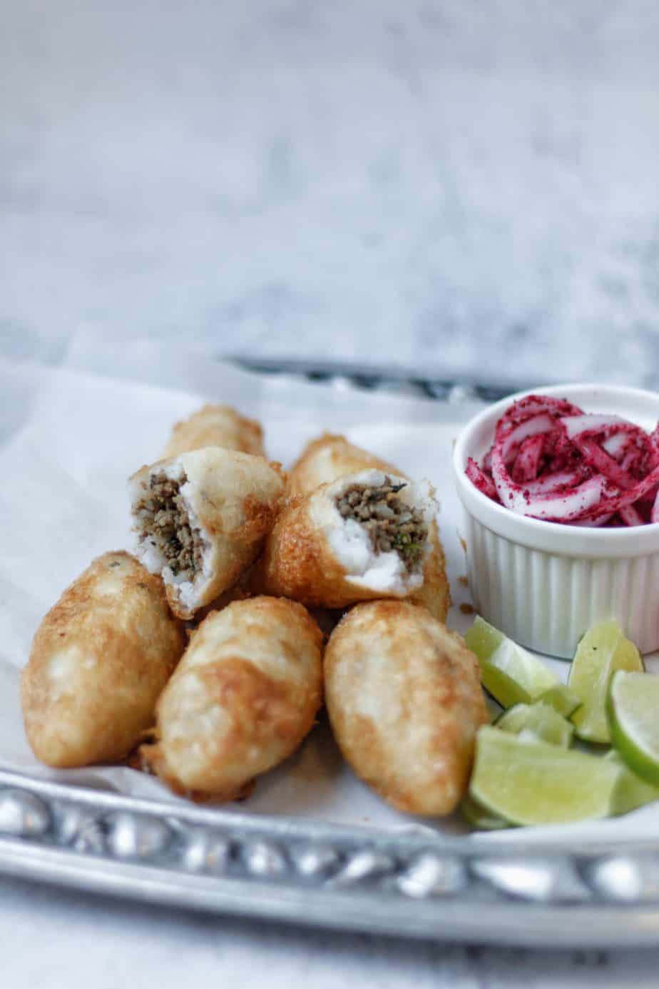 kubba Halab | Stuffed rice dumplings with ground beef