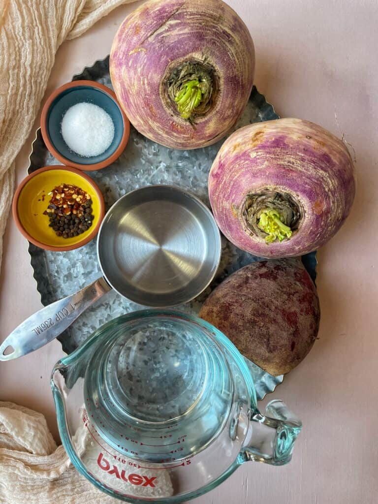 Quick Middle Eastern Turnip Pickles Without Sugar